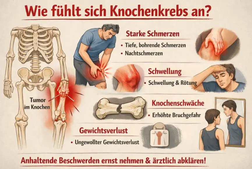 Wie fühlt sich Knochenkrebs an? Symptome, Ursachen, Diagnose und ...